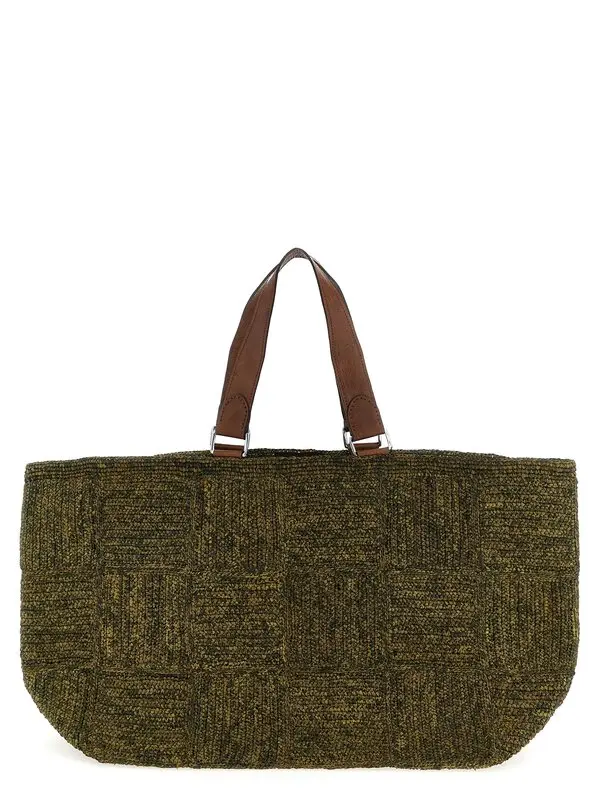 IBELIV Miray Raffia Shopping Bag - Green