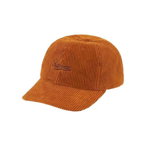 Supreme Script Corduroy 6-panel Cap - Orange