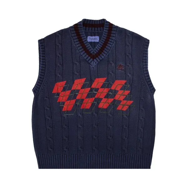 THAMES MMXX Cable Knit Sweater Vest