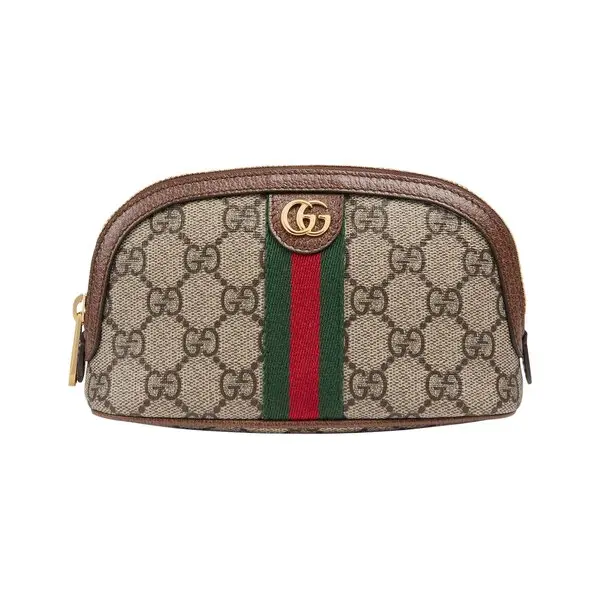 Gucci Ophidia Gg Medium Cosmetic Case 'beige - Tan