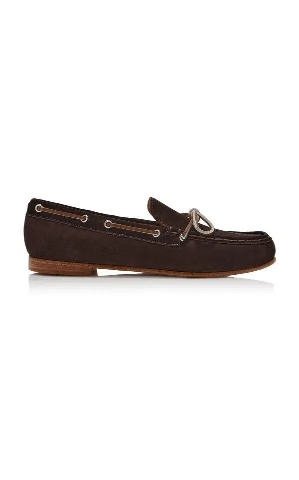 Freda Salvador Morgan Suede Boat Shoes - Brown