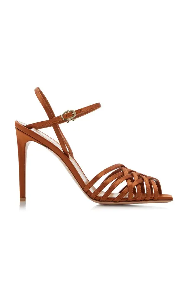 GIANVITO ROSSI Crepe Satin Stiletto Sandals