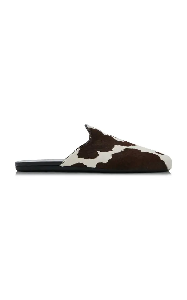 Prada Printed Pony Hair Mules - Animal