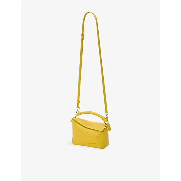 Loewe Puzzle Edge Mini Leather Cross-body Bag - Dandelion