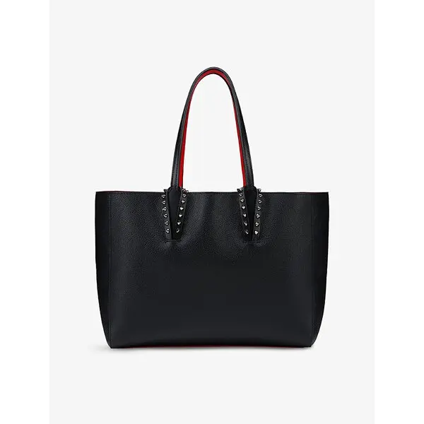 CHRISTIAN LOUBOUTIN Cabata Small Leather Tote - Black/gun Metal