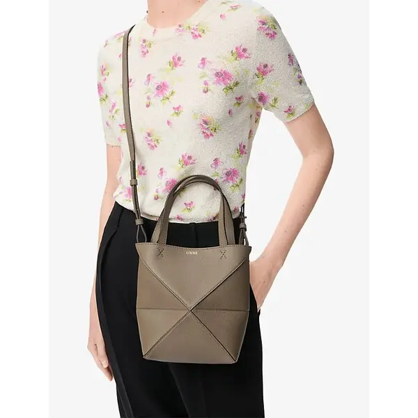 Loewe Puzzle Fold Mini Leather Tote Bag