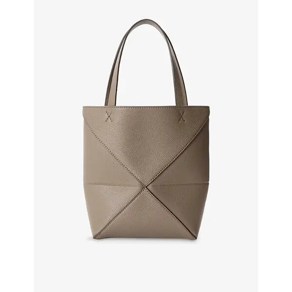 Loewe Puzzle Fold Mini Leather Tote Bag