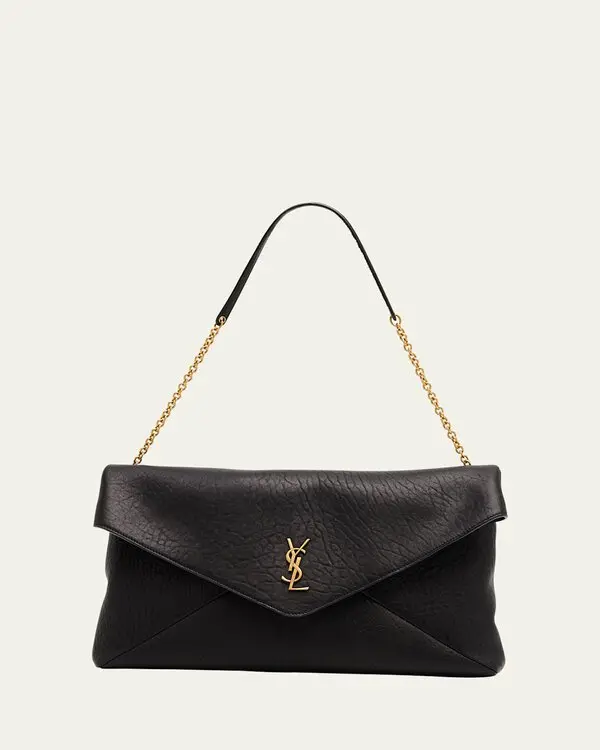 Saint Laurent Envelope Pouch Bag - Black