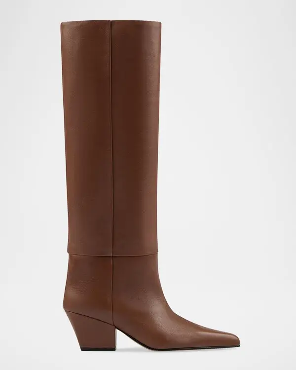 Paris Texas Jane Leather Knee Boots - Cuoio