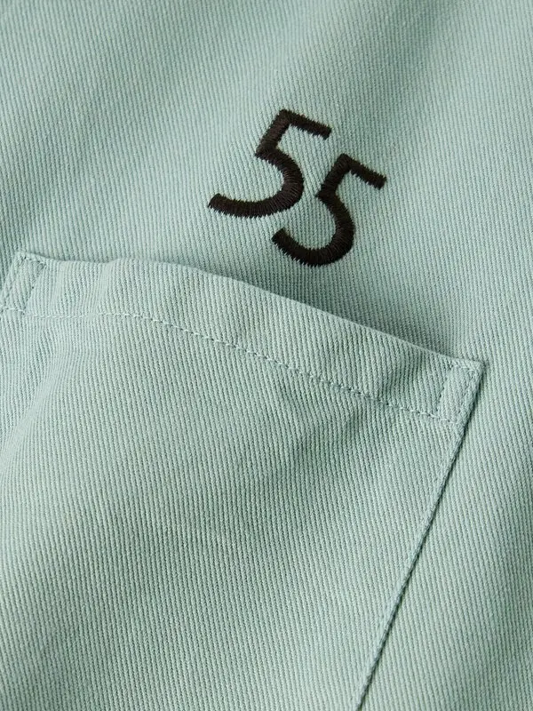 Visvim Palmer Convertible-collar Embroidered Cotton-twill Shirt - Green