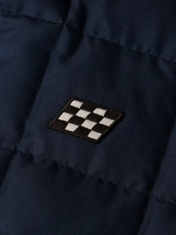 Visvim Coach Appliquéd Quilted Down Jacket - Blue