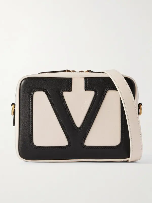 Valentino Garavani Viva Superstar Two-tone Leather Messenger Bag - Neutrals