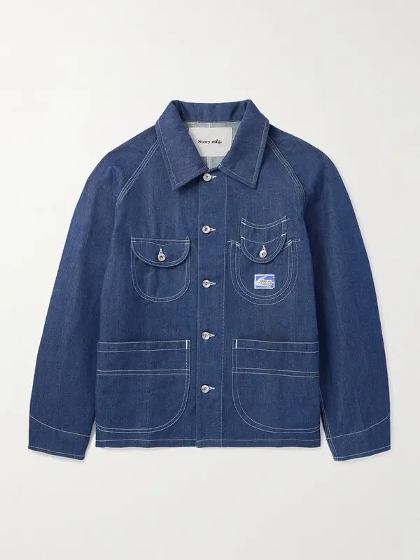 STORY MFG. Circuit Indigo-dyed Organic Denim Jacket - Blue
