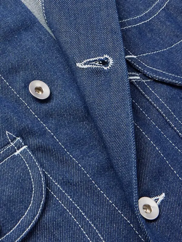 STORY MFG. Circuit Indigo-dyed Organic Denim Jacket - Blue