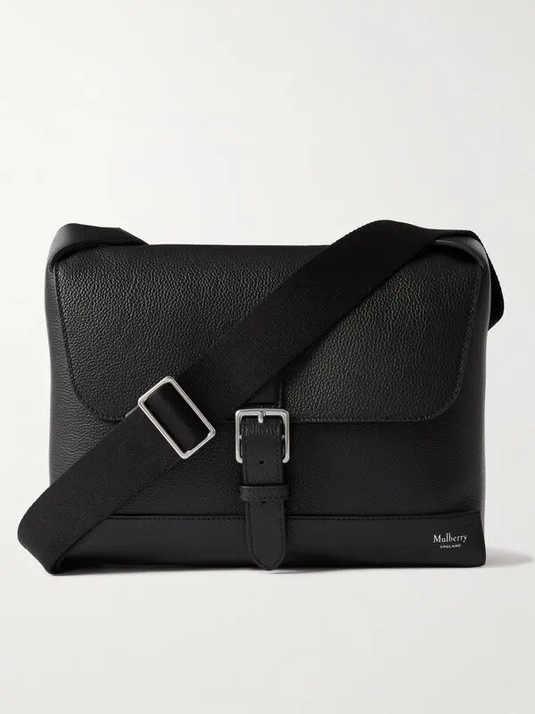 Mulberry Chiltern Small Full-grain Leather Messenger Bag - Black