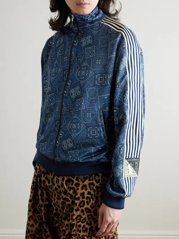 Kapital Cookie Bandana-print Track Jacket - Blue