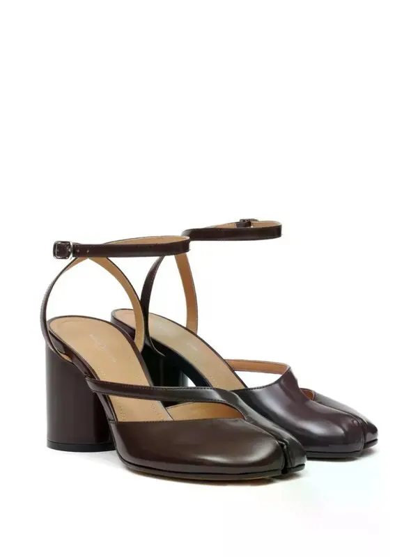 MAISON MARGIELA Tabi Split-toe Pumps With Cylindrical Heel - Brown