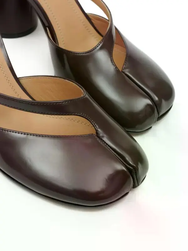 MAISON MARGIELA Tabi Split-toe Pumps With Cylindrical Heel - Brown