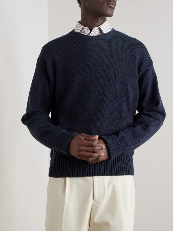 Dunhill Cotton Crewneck Sweater - Blue