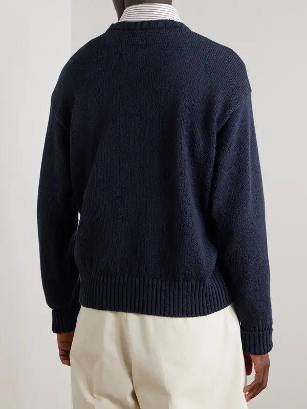 Dunhill Cotton Crewneck Sweater - Blue