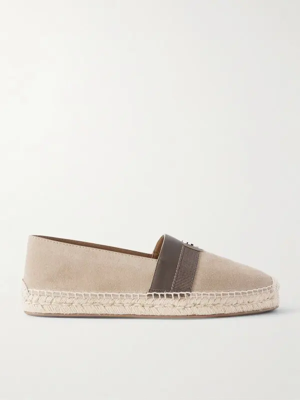 CHRISTIAN LOUBOUTIN Alfarica Logo-embellished Espadrilles - Neutrals