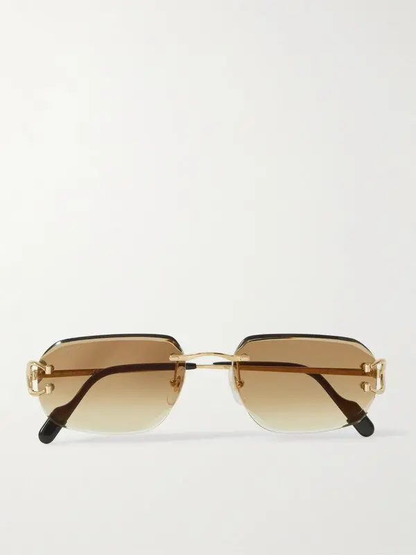 CARTIER Signature C Rimless Sunglasses - Gold