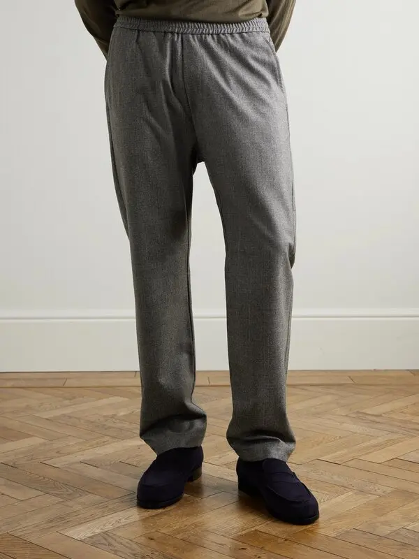 Barena Venezia Straight-leg Virgin Wool Drawstring Trousers