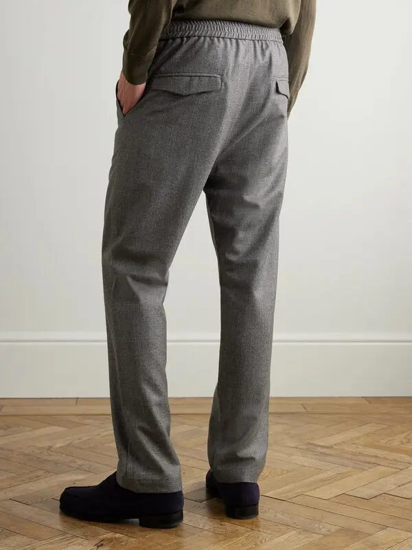 Barena Venezia Straight-leg Virgin Wool Drawstring Trousers