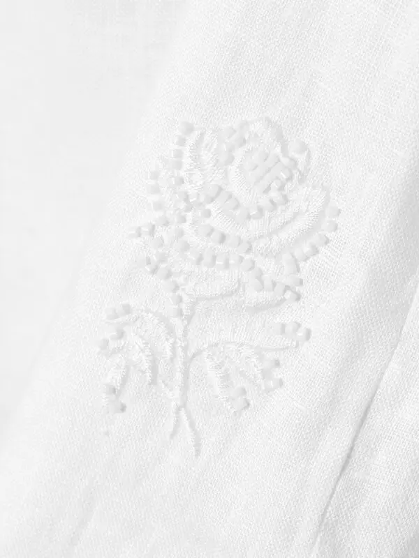 SIR. Alessandra Embroidered Linen Mini Dress