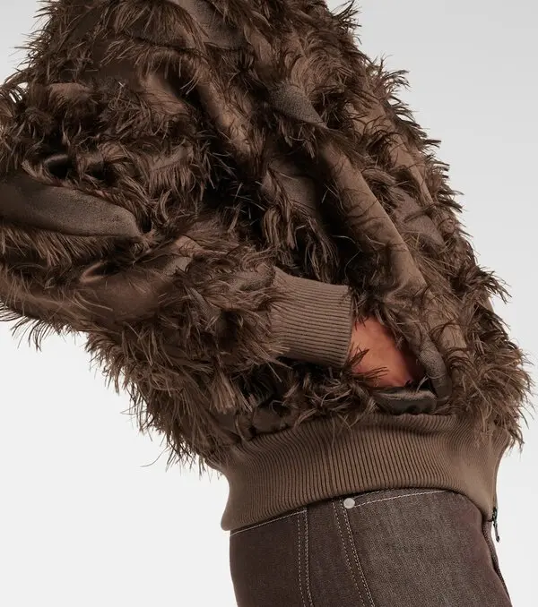 Brunello Cucinelli Feather-trimmed Jacket - Brown