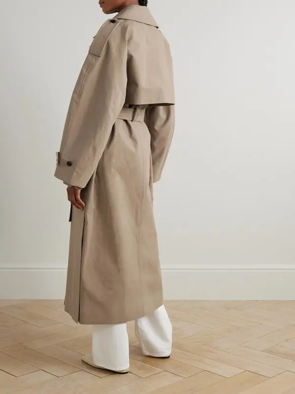 RÓHE Oversized Double-breasted Cotton Trench Coat