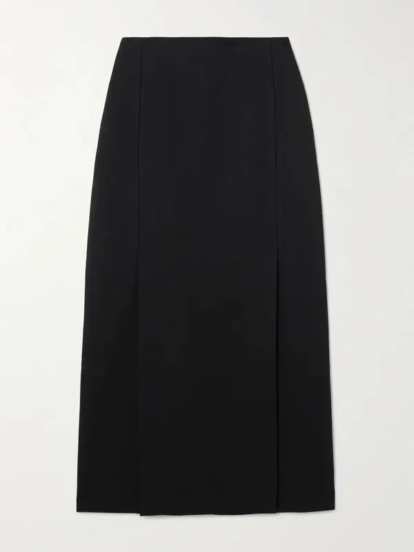RÓHE Woven Column Midi Skirt