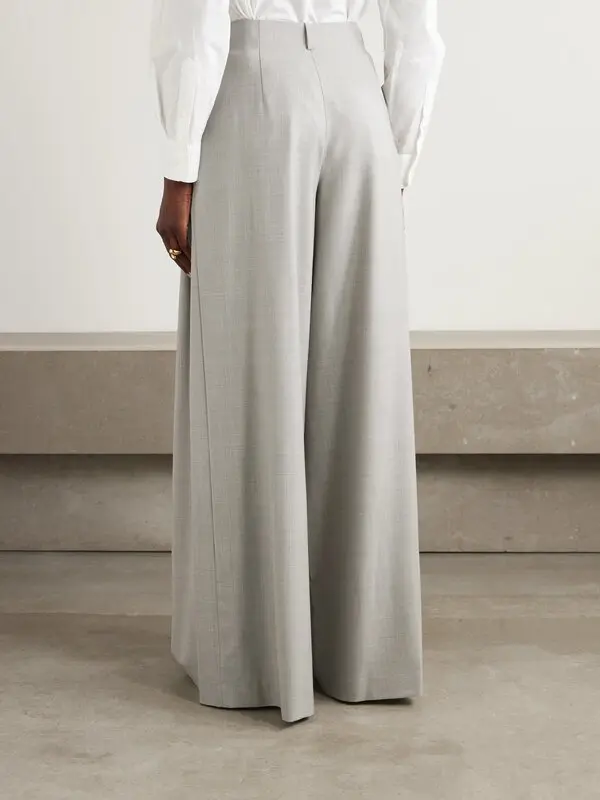 Ralph Lauren Greer Pleated Wide-leg Pants - Gray