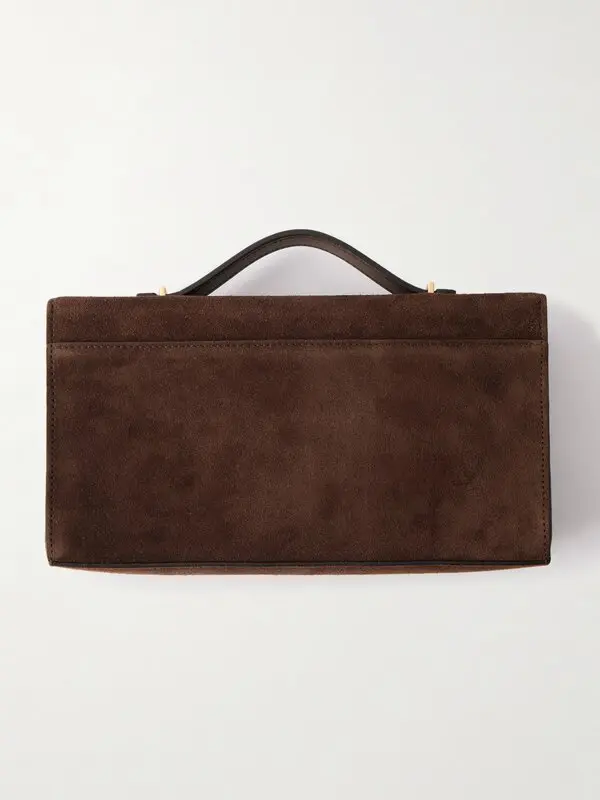 DEMELLIER The Vancouver Suede Clutch - Brown