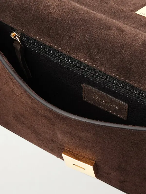 DEMELLIER The Vancouver Suede Clutch - Brown