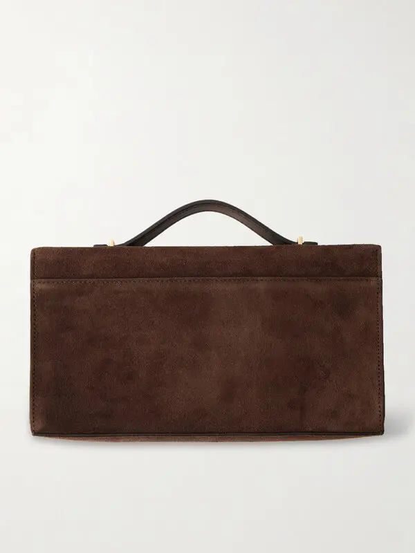 DEMELLIER The Vancouver Suede Clutch - Brown