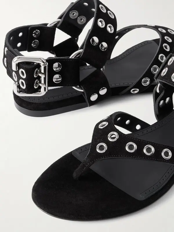 Alaïa Embellished Suede Sandals