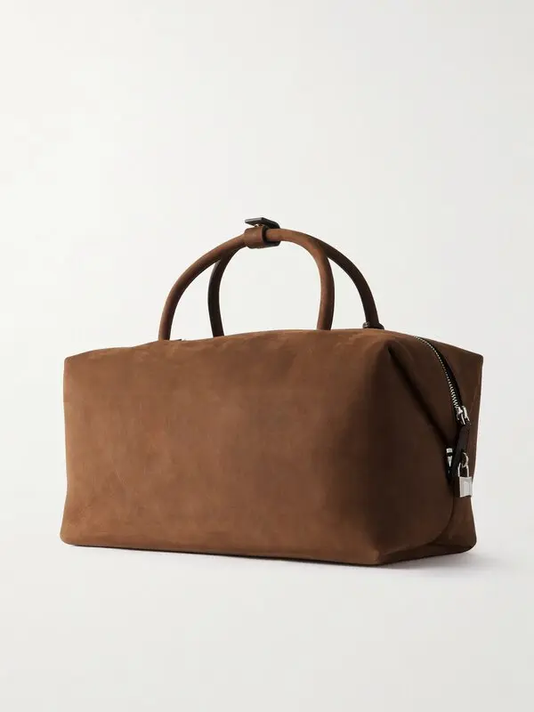 Max Mara Leather-trimmed Suede Tote - Brown