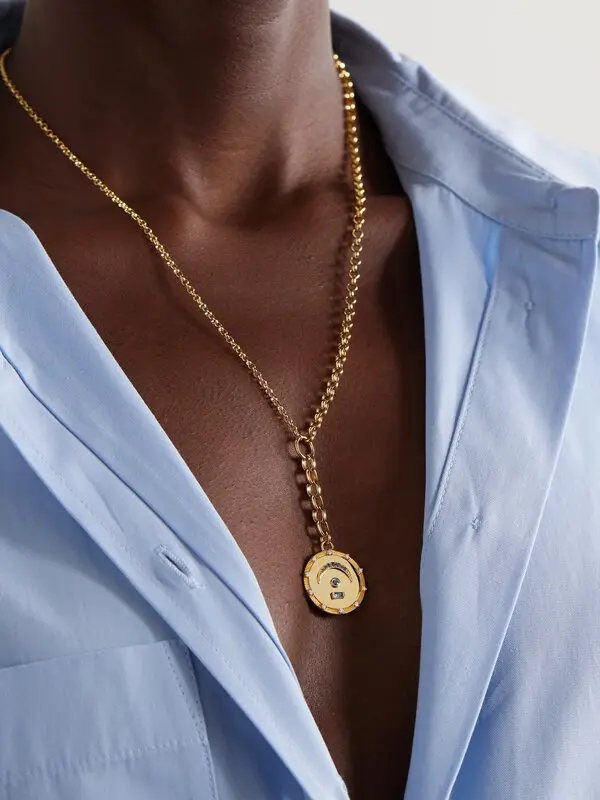 FOUNDRAE 18-karat Topaz And Diamond Necklace