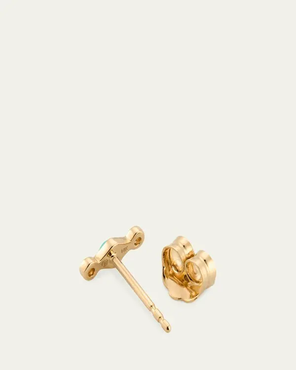SYDNEY EVAN 14k Yellow Gold And Diamond Stud Earrings