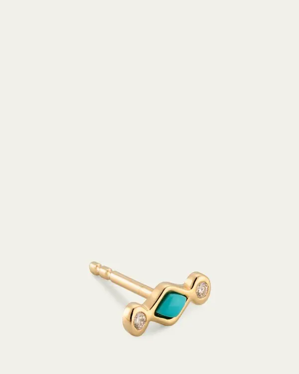 SYDNEY EVAN 14k Yellow Gold And Diamond Stud Earrings