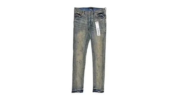 PURPLE BRAND Industrial Worn Mid-rise Jeans