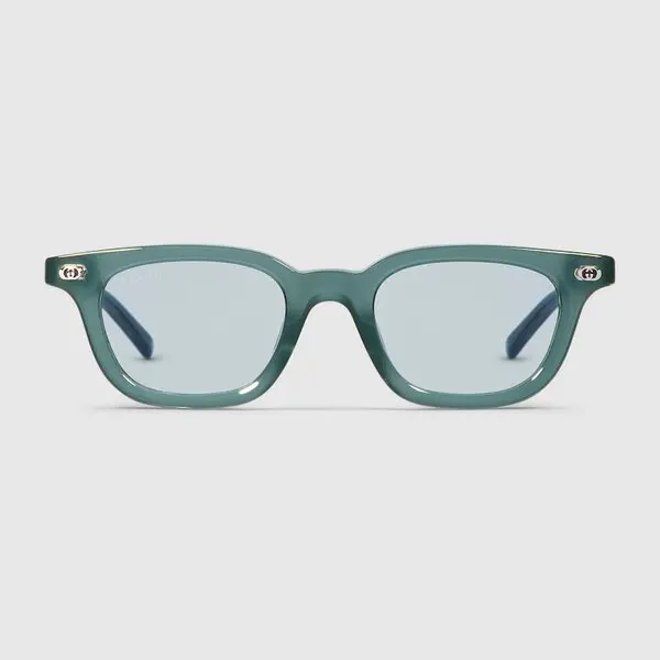 Gucci Oval Frame Sunglasses - Blue