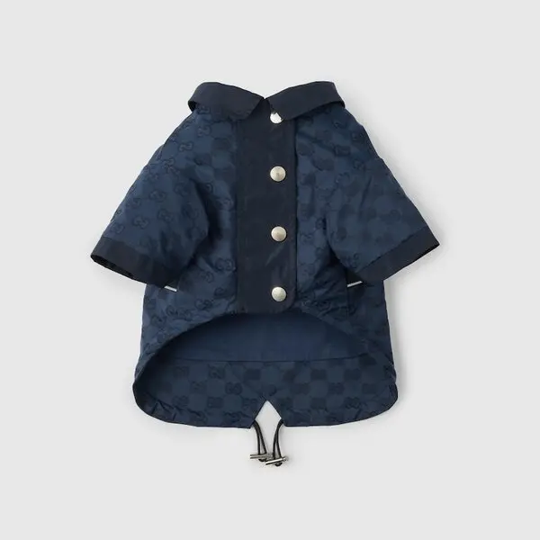 Gucci Gg Nylon Pet Rain Coat - Blue