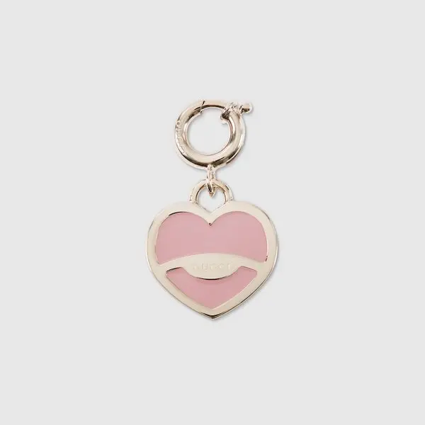 Gucci Heart-shaped Charm - Brown