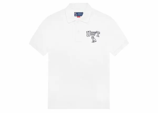 OVO U Of T Pique Polo Shirt - White