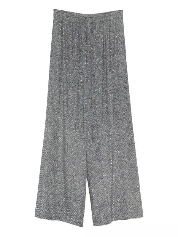 Ermanno Scervino Herringbone Sequin Trousers