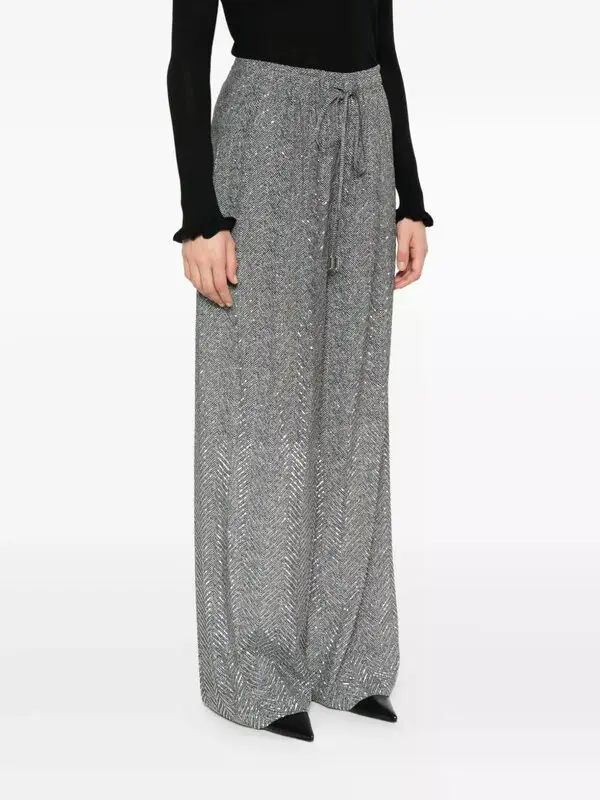 Ermanno Scervino Herringbone Sequin Trousers