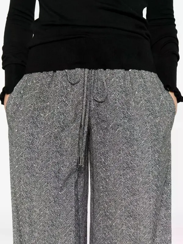 Ermanno Scervino Herringbone Sequin Trousers