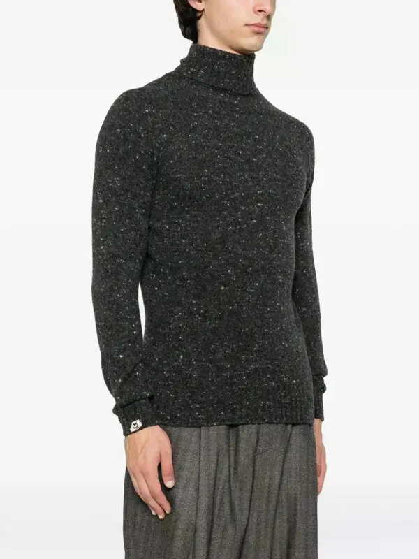 DRUMOHR Speckled Turtleneck Sweater - Grey